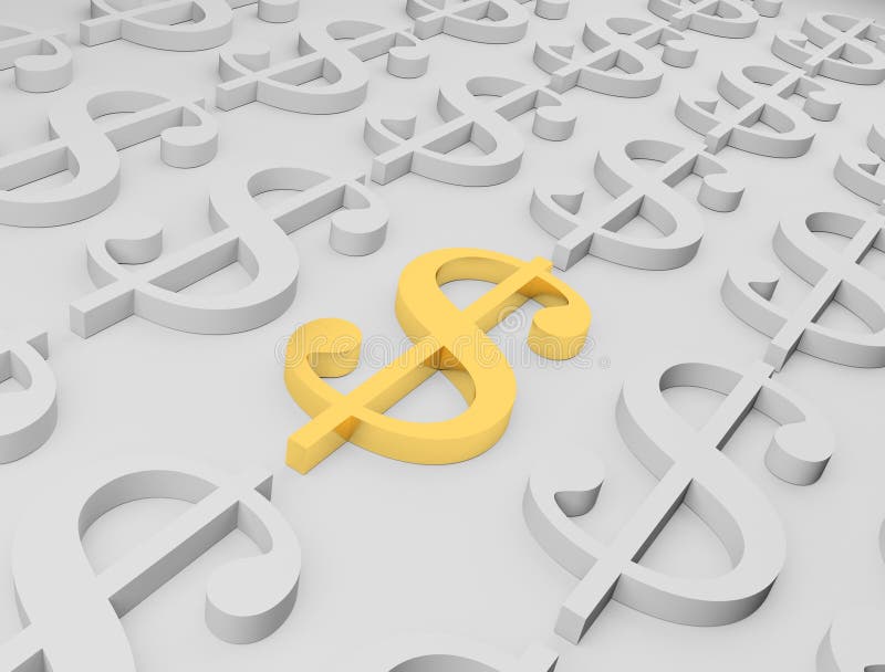 Sign $ 4 stock illustration. Illustration of blue, dollar - 3591940