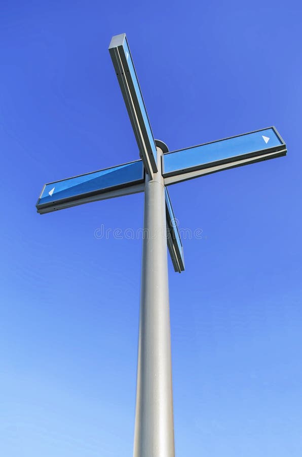 Sign on 4 sides stock photo. Image of plate, direction - 27393164