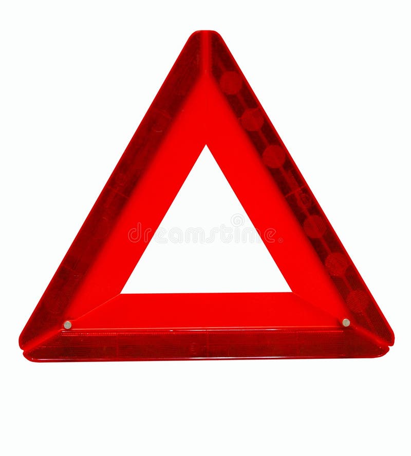 Red Triangle stock photo. Image of close, isolated, symbol - 7886522
