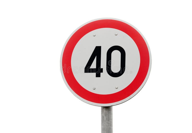 Maximum 40 Sign stock image. Image of automobile, highway - 5297163