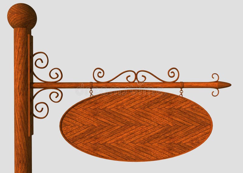 Vintage Hanging Sign stock vector. Illustration of fastener - 12729038