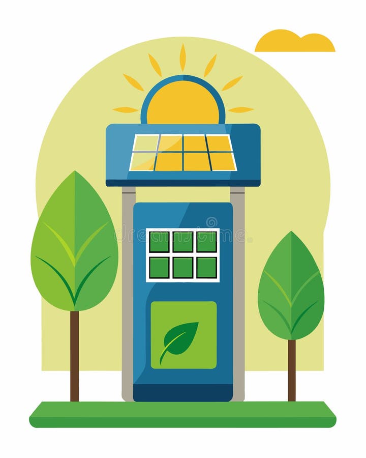 A Sign Above the Solarpowered Change Machine Proudly Proclaiming the ...