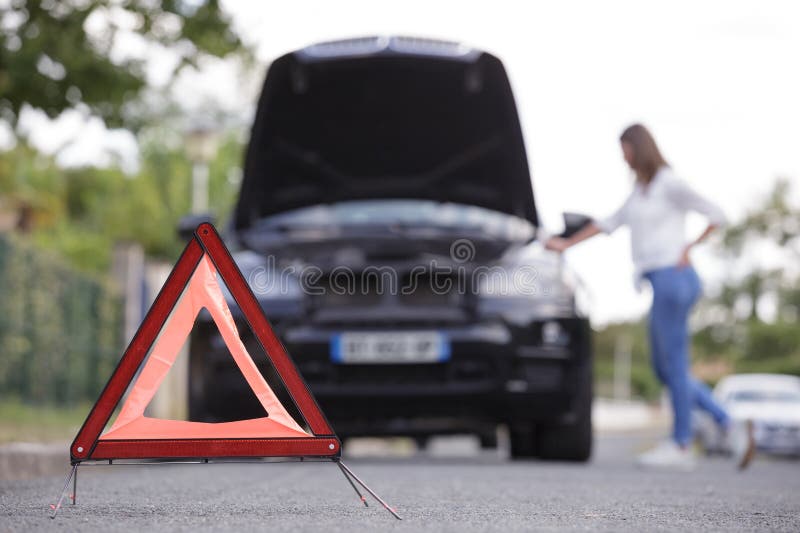 Sign accident on road stock image. Image of crossing - 338943897
