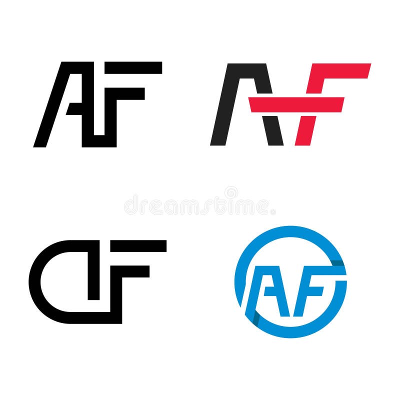 Sign of AF Letter Logo Vector Icon Illustration Stock Vector ...