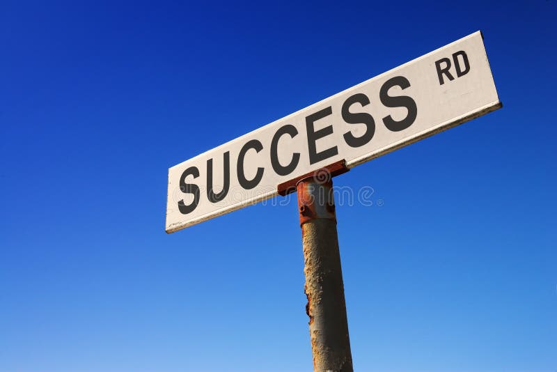 Path to Success Road Sign stock photo. Image of success - 24307430