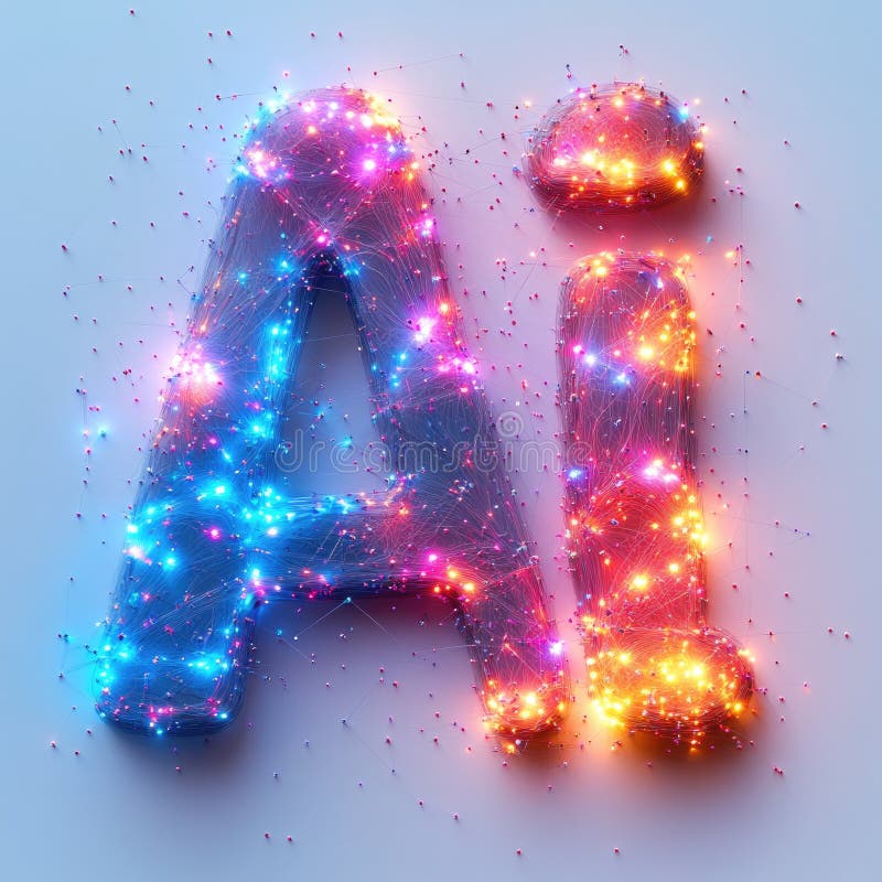 Sign AI Artificial Intelligence. AI Technologies, Robotic, Programming. Robot Artificial ...