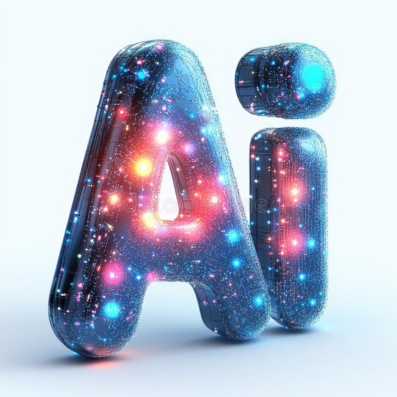 Sign AI Artificial Intelligence. AI Technologies, Robotic, Programming. Robot Artificial ...