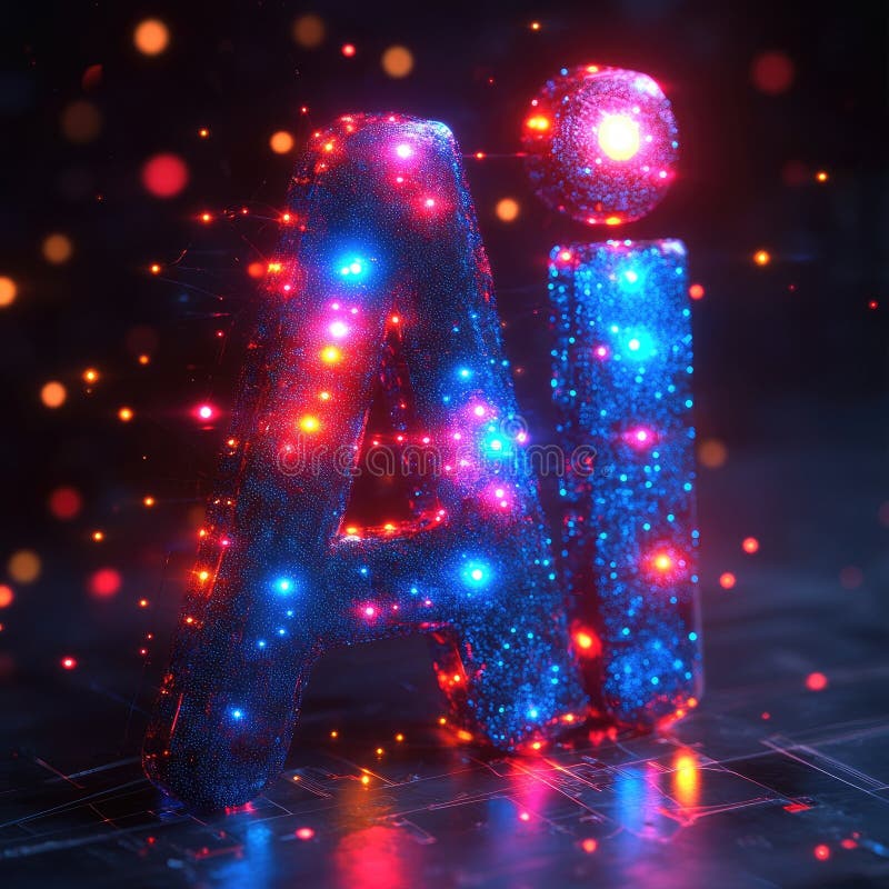 Sign AI Artificial Intelligence. AI Technologies, Robotic, Programming. Robot Artificial ...