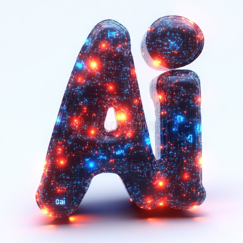 Sign AI Artificial Intelligence. AI Technologies, Robotic, Programming. Robot Artificial ...