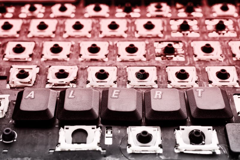 Sign ALERT on keyboard stock image. Image of email, connection - 85443227