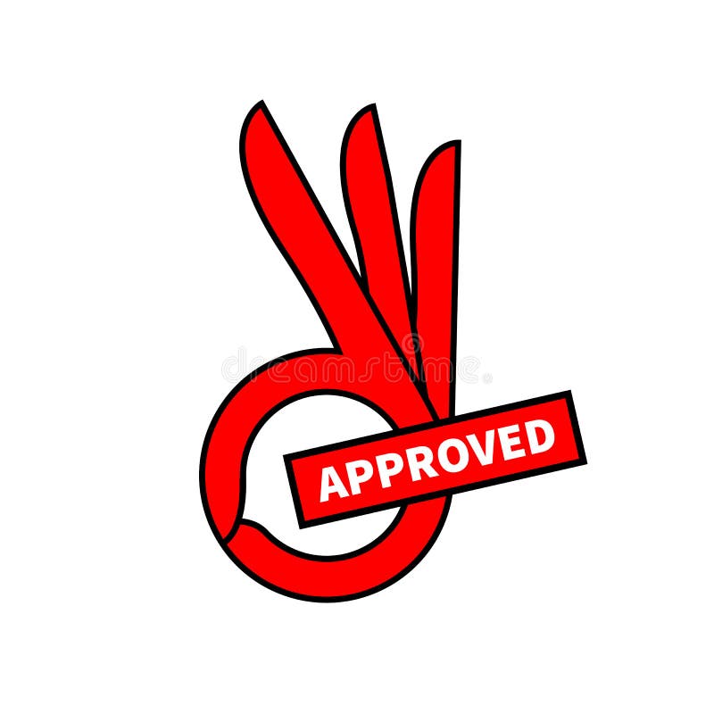 Sign of approval stock vector. Illustration of mark, checkmark - 82807979