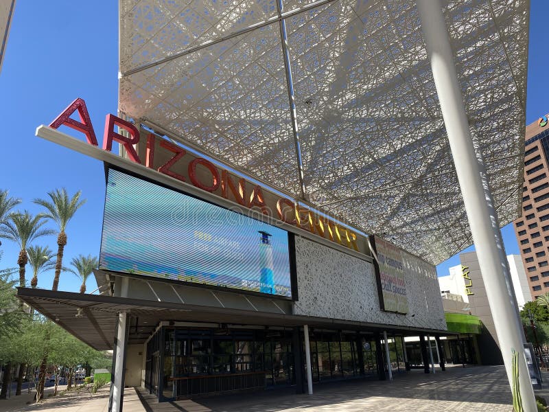 Sign for the Arizona Center, a Shopping Center and Office Editorial ...