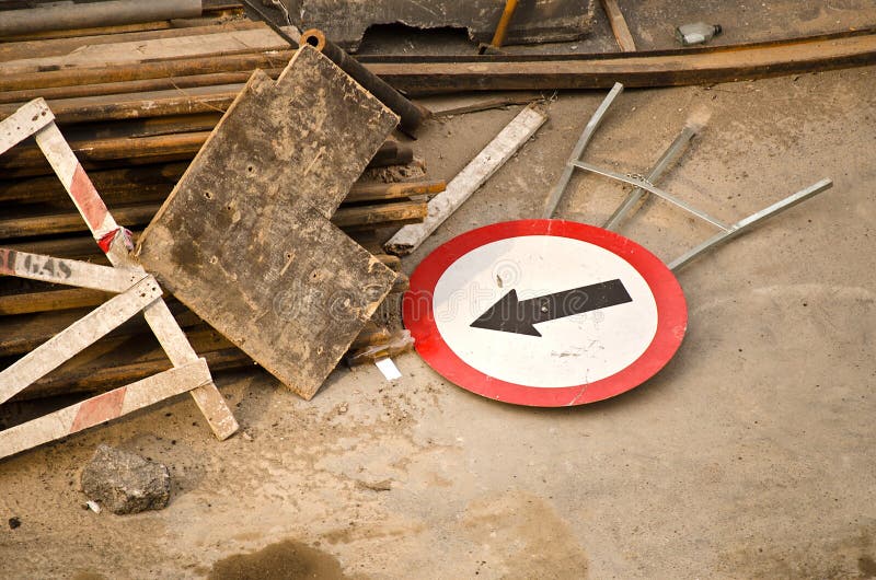 Sign with arrow stock photo. Image of indication, chaos - 32819972