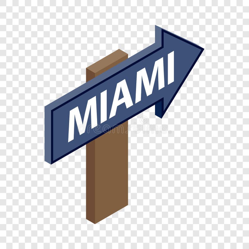 Road Sign Miami Isometric Icon Stock Illustrations – 28 Road Sign Miami ...