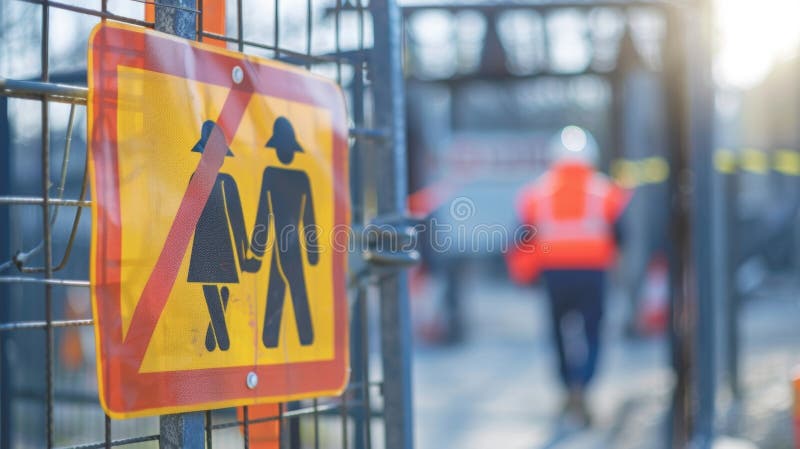 A Sign Attached To the Gate Reminds Visitors and Workers To Check in at ...