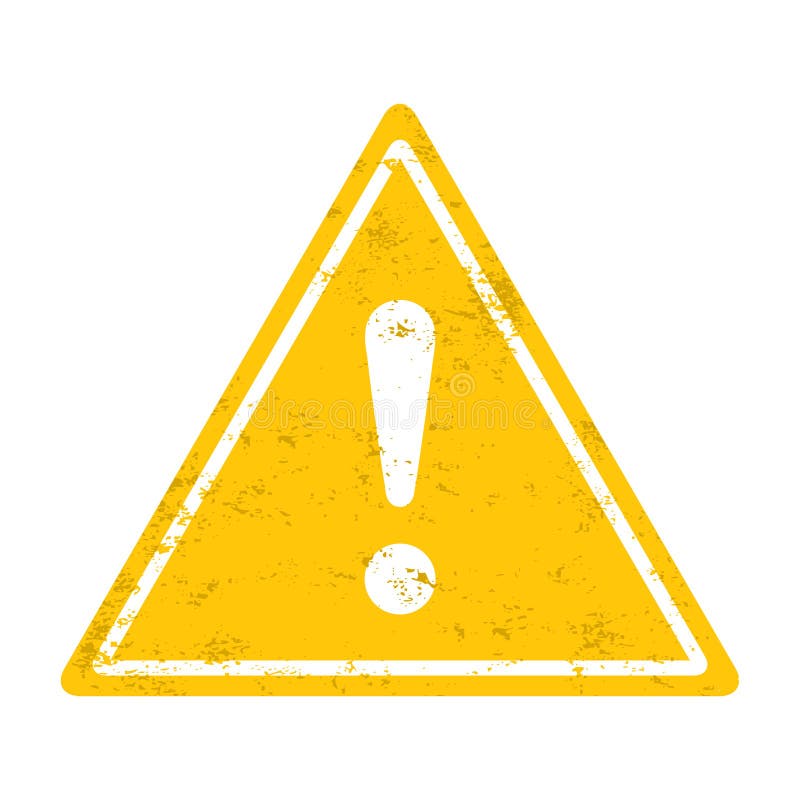 Sign Attention. Vector Element in Grunge Style Stock Illustration ...