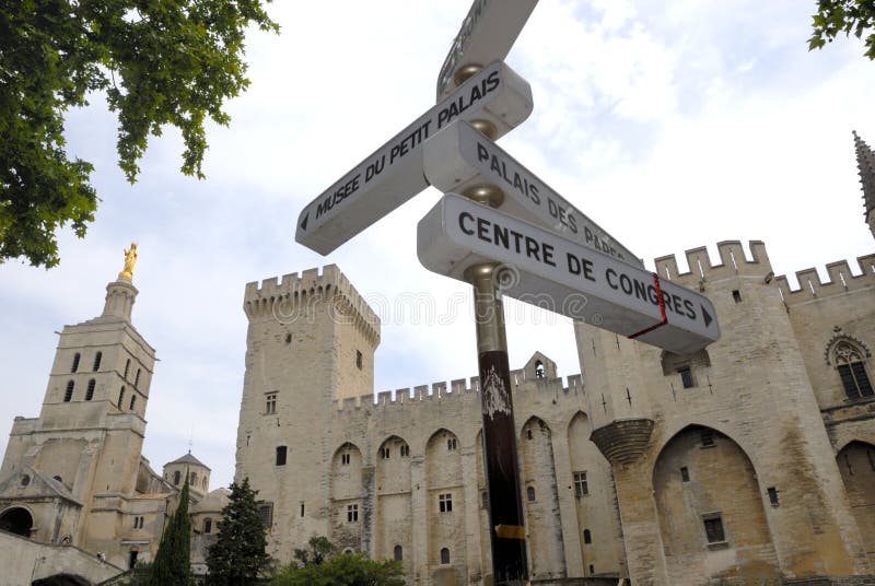 Sign in Avignon stock photo. Image of place, catholicism - 4666340
