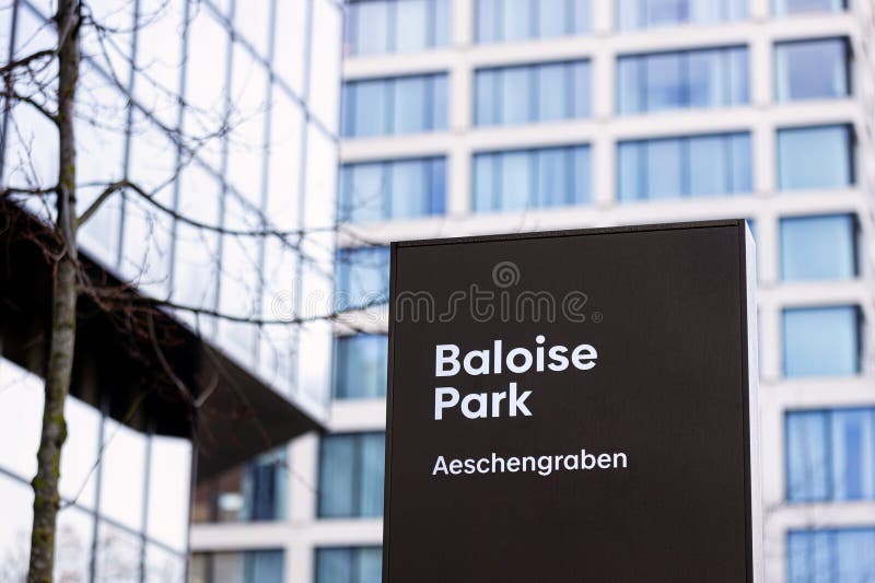 A Sign of the Baloise Park of Basel Editorial Photo - Image of white ...