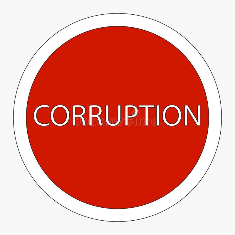 Sign Ban Corruption. Vector Stock Vector - Illustration of danger, road ...