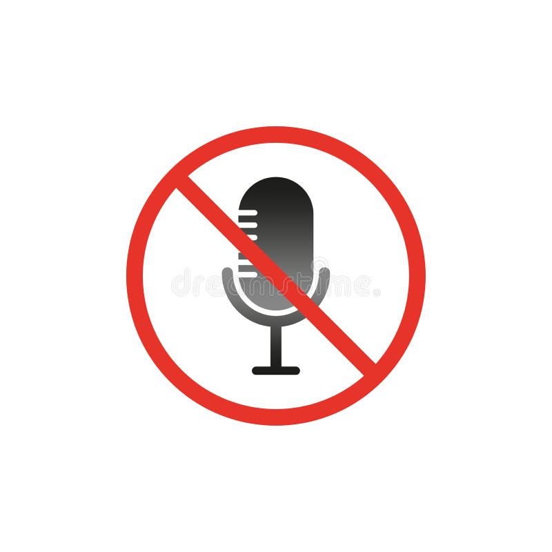 Sign Ban Microphone. Sign Forbidden. Vector Illustration Stock Vector ...