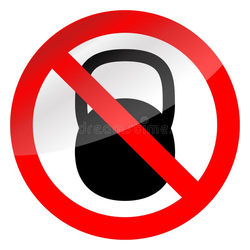 Exercise forbidden symbol stock vector. Illustration of lifting - 119651897
