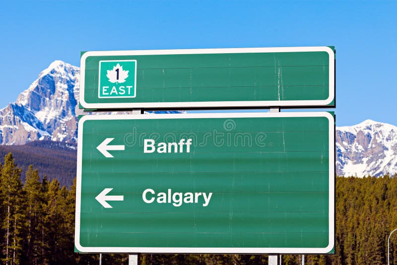 Sign in Banff National Park Stock Image - Image of canada, national ...