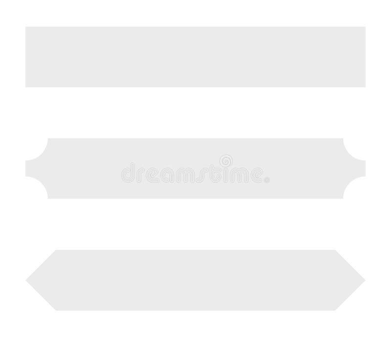 Sign, Banner, Plaque Design Shape Element. Rectangle Plate, Board with ...