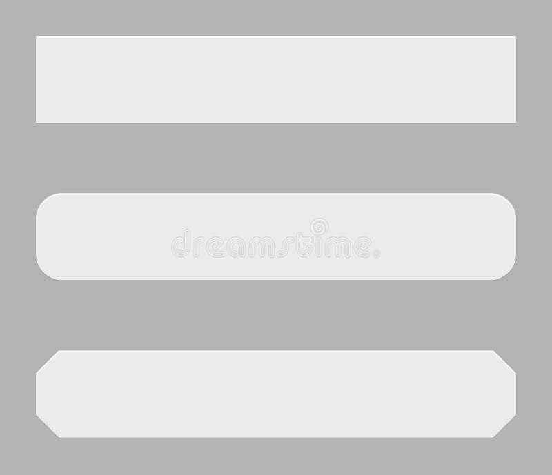 Sign, Banner, Plaque Design Shape Element. Rectangle Plate, Board with ...