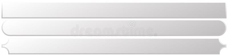 Sign, Banner, Plaque Design Shape Element. Rectangle Plate, Board with ...