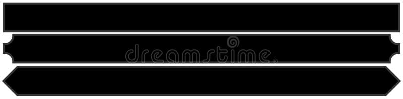 Sign, Banner, Plaque Design Shape Element. Rectangle Plate, Board with ...