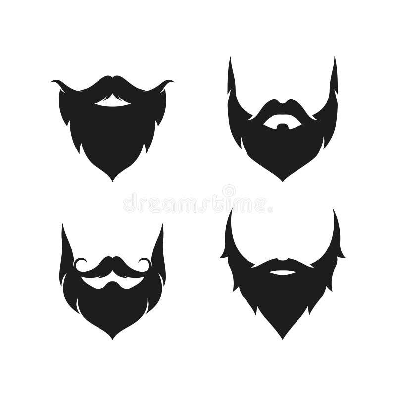 Sign of Beard Logo Vector Icon Illustration Stock Vector - Illustration ...