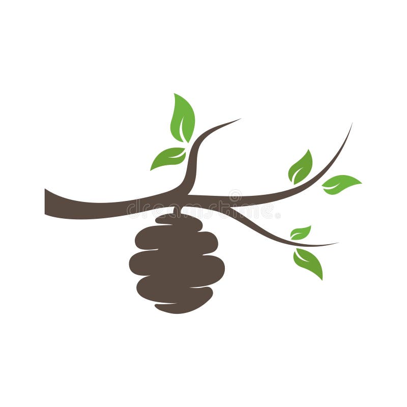 Sign of Bee Hive Logo Vector Icon Illustration Stock Vector ...