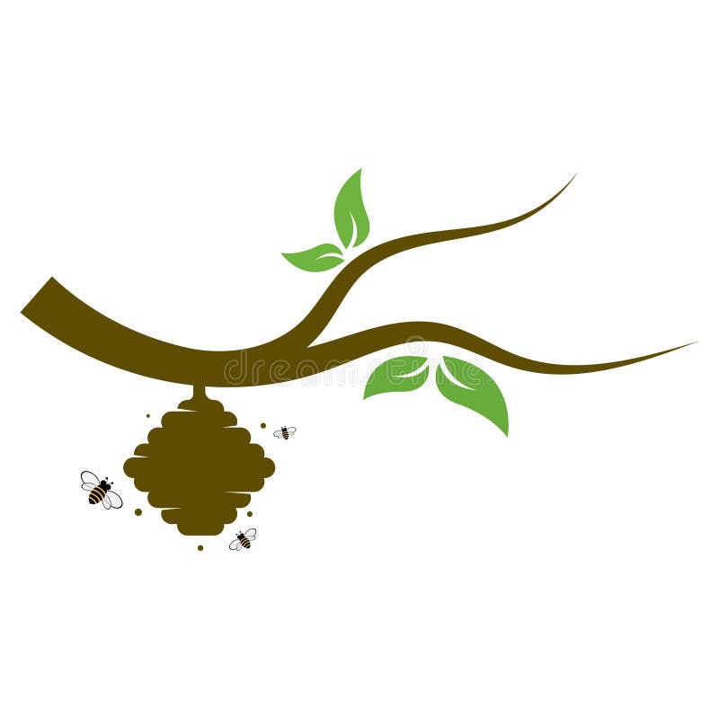 Sign of Bee Hive Logo Vector Icon Illustration Stock Vector ...