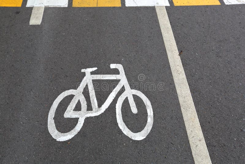Sign of bicycle stock photo. Image of sign, traffic, paint - 57403002