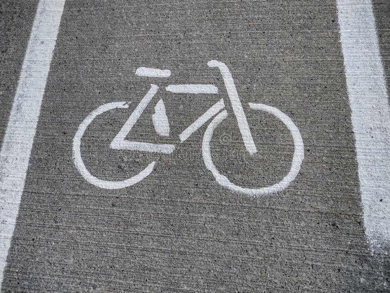 The Sign for Bicycles on a Bicycle Track Stock Photo - Image of sign ...