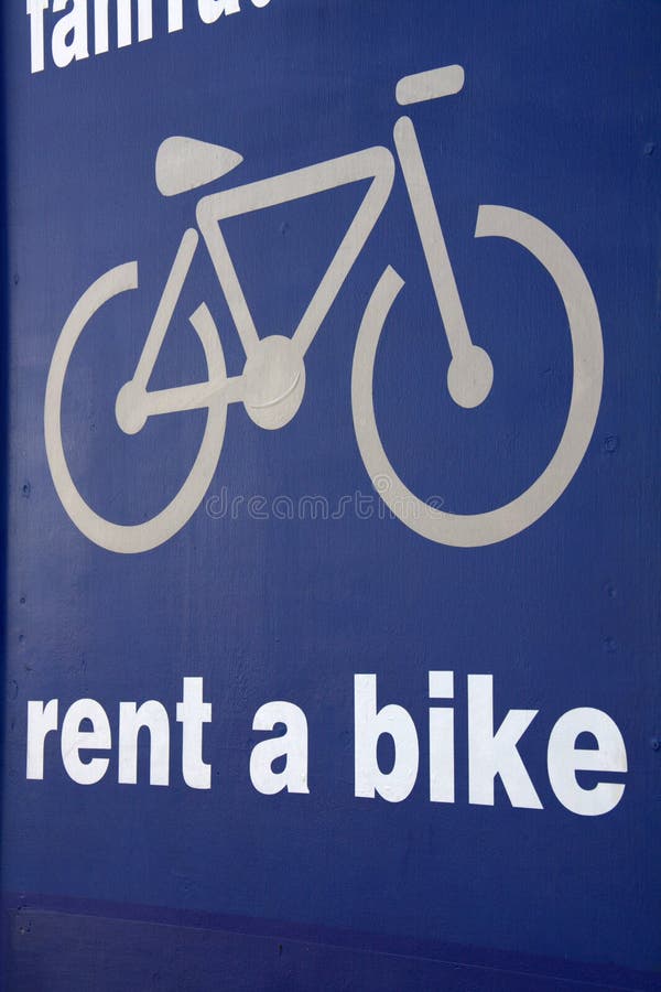 Sign for bike rentals stock image. Image of rents, bicycle - 19177563