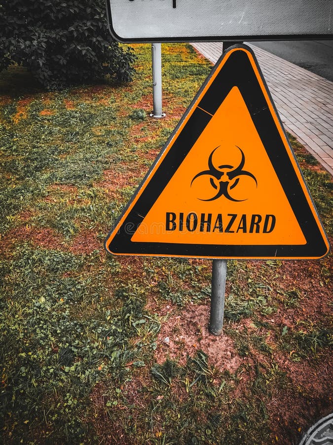 Sign Biohazard of Biological Contamination of Danger Triangular Shape ...