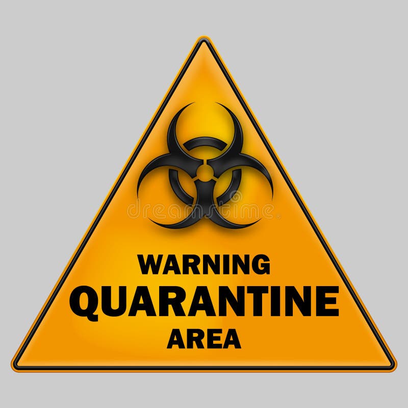 Sign of Bio Hazard. Quarantine Zone. Stock Vector - Illustration of ...