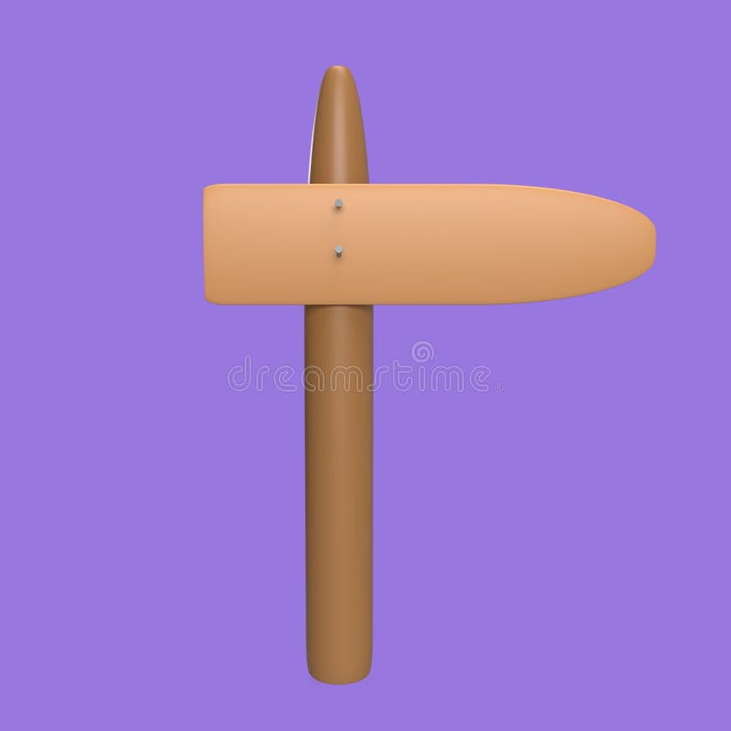 Sign Board 3d Icon Model Cartoon Style Concept. Render Illustration ...