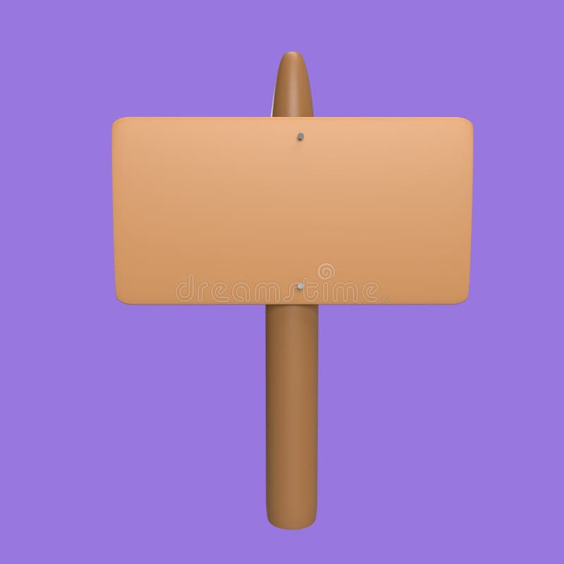 Sign Board 3d Icon Model Cartoon Style Concept. Render Illustration ...