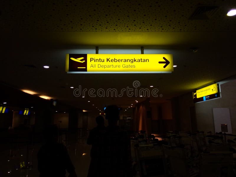 Sign Board at Juanda International Airport Editorial Photo - Image of ...