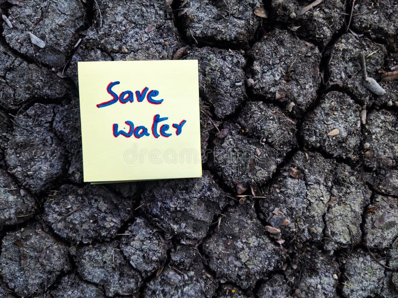 A Sign Board Showing Save Water Written with Earth in the Background ...