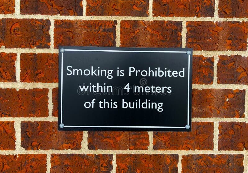 Smoking Prohibited Sign Board. Stock Photo - Image of middle ...