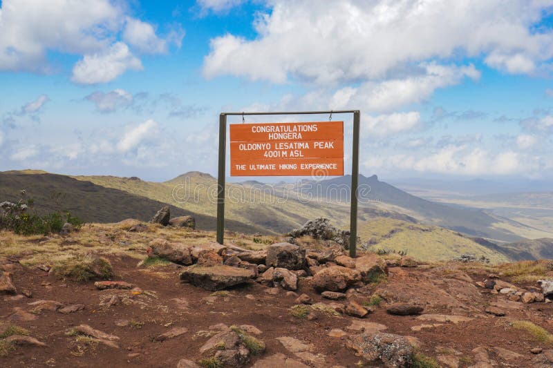 A Sign Board at the La Satima Dragons Teeth in the Aberdares, Kenya ...