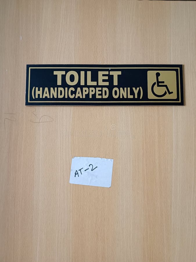 Sign Board of Toilet for Handicapped only Stock Image - Image of travel ...