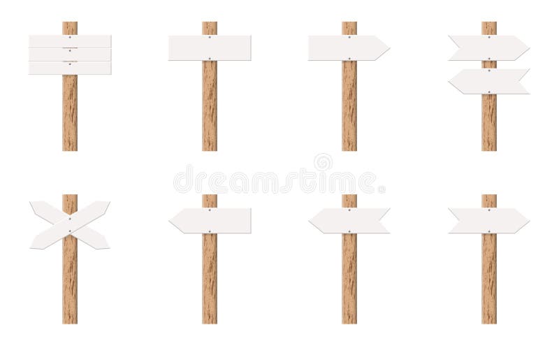 Sign Board Wooden Empty Display and Direction Indicator Arrow Wood ...