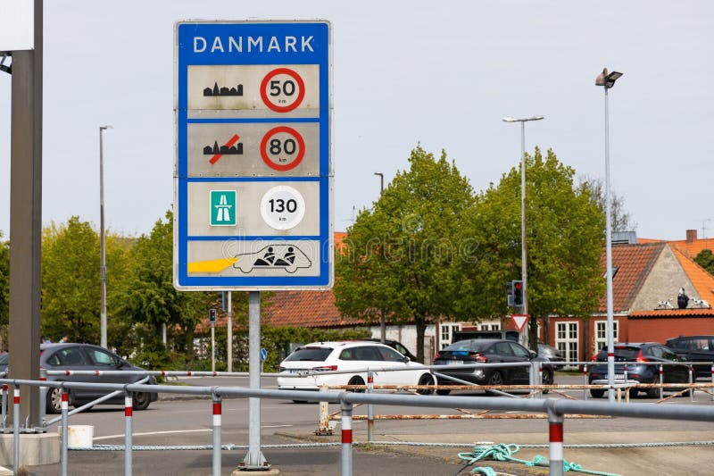Sign on the Border of Denmark and Sweden Stating that this is a State ...
