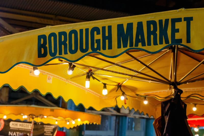 Sign of Borough Market editorial stock image. Image of london - 87983769