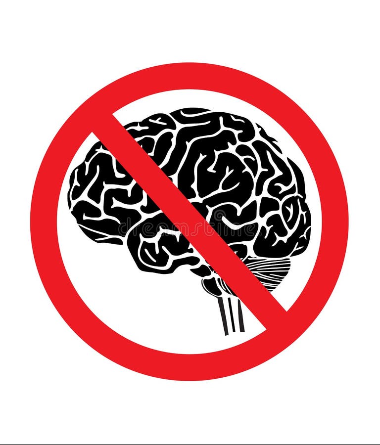 Sign with brain stock vector. Illustration of medicine - 45227467