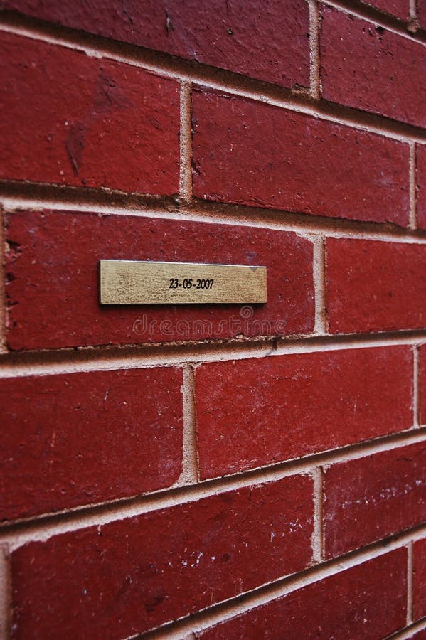 Sign brick wall stock image. Image of grid, sign, building - 1647871